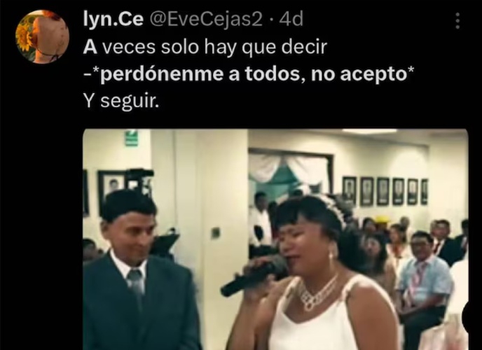 "Perdónenme todos, no acecto": La triste de historia detrás del meme de la novia que huyó de su boda