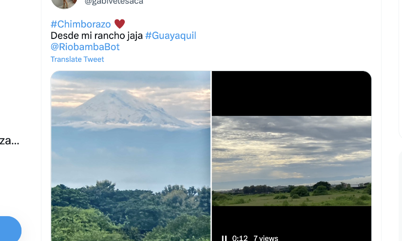 ¡Impresionante! El volcán Chimborazo captado desde Guayaquil